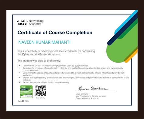 Mahanti Naveen Kumar On Linkedin Cisco Cisconetworkingacademy Cybersecurity