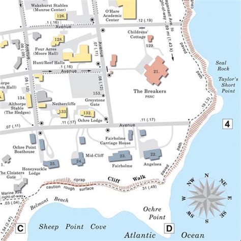 Cliff Walk Map Newport Ri At Joel Kates Blog