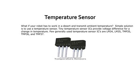 Robotic Sensors Details Internal And External Pptx