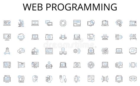Web Programming Line Icons Collection Welcome Homepage Introduction