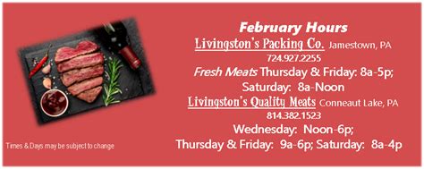 Livingston Packing Co Butcher Shop Retail Meats Custom Processing