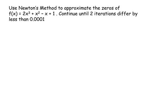 PPT Newtons Method And Other Tangent Line Approximations PowerPoint Presentation ID