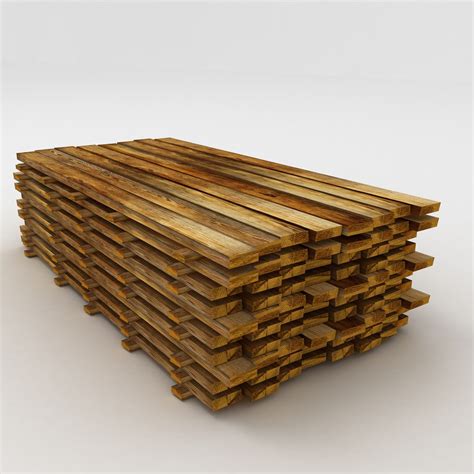 Wooden Boards Stack 3d Model Turbosquid 1959990