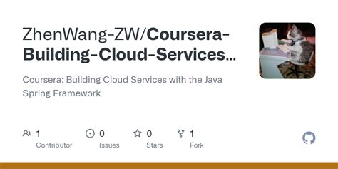 Github Zhenwang Zwcoursera Building Cloud Services With The Java Spring Framework Coursera