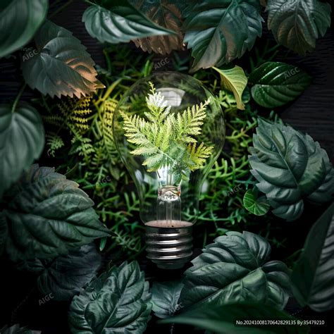 Ai创作图灯和绿植 灯下的绿色植物 绿植照明 绿色植物彩灯装饰 灯下的植物 灯光与植物 工矿灯绿植 绿植点亮 植物照明 丛林小灯 灯光植物素材 环保照明 可持续照明 环保灯 灯生态nipic