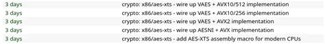 linux 6 10 aes xts for disk file encryption as much as ~155 faster for