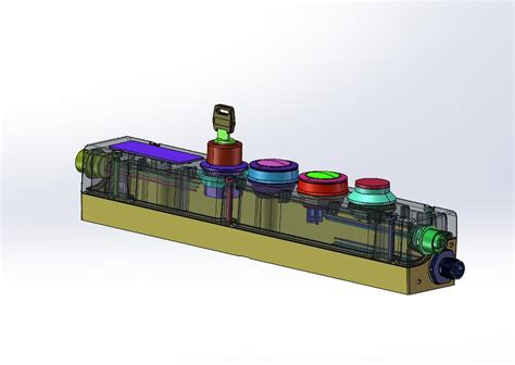 金属按钮开关防尘铝合金操作控制按键盒 Step 模型图纸下载 懒石网