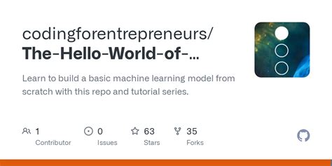 GitHub Codingforentrepreneurs The Hello World Of Machine Learning Learn To Build A Basic