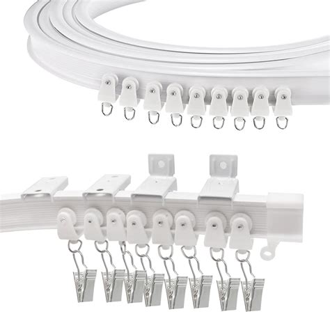 Buy Ceiling Curtain Track Flexible Bendable Curtain Track Ceiling Wall Curtain Track System 10