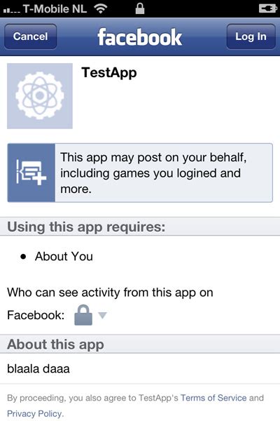 Objective C Facebook Auth Screen Different On Iosiphone Stack Overflow