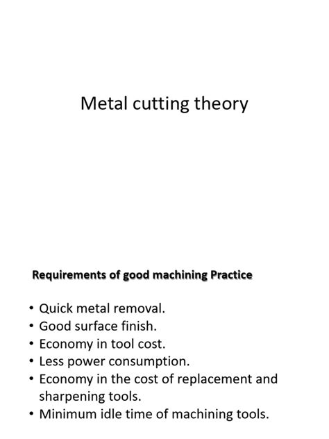 Metal Cutting Theory Pdf Machining Steel