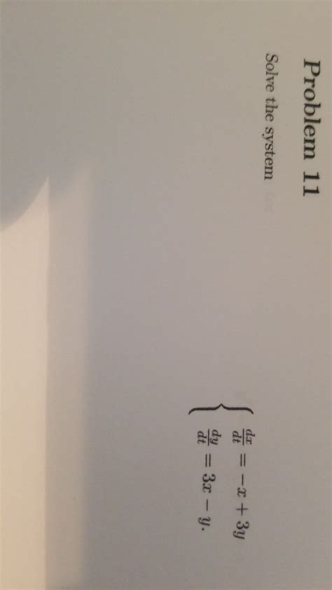 Solved Problem Solve The System Chegg Com