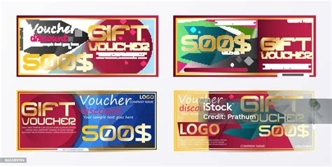 선물 바우처 골드 템플릿 색상 인증서입니다 배경 디자인 쿠폰 초대장 통화입니다 벡터 일러스트 레이 션 0명에 대한 스톡 벡터 아트 및 기타 이미지 Istock