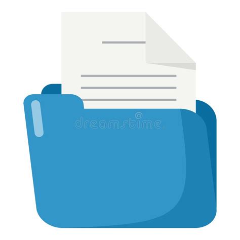 Blue Folder With Cloud Stock Illustration Illustration Of System