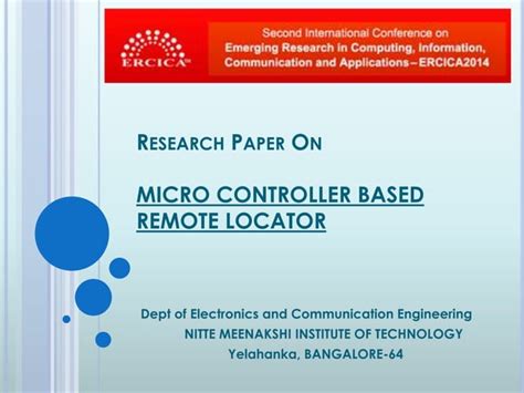 Microcontroller Based Remote Locator Pptx
