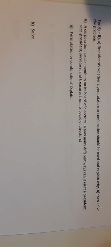 Solved For 4 8 A First Identify Whether A Permutation