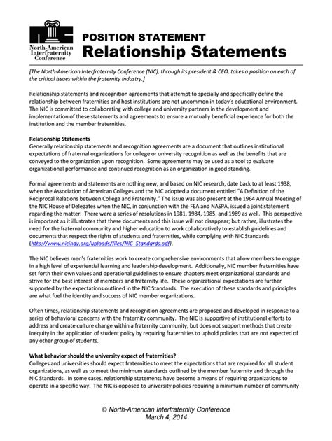 Fillable Online Relationship Statements Fax Email Print Pdffiller