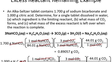 Excess Reactant