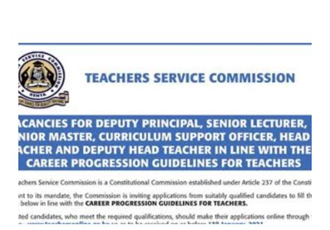 New Tsc Promotion Guidelines