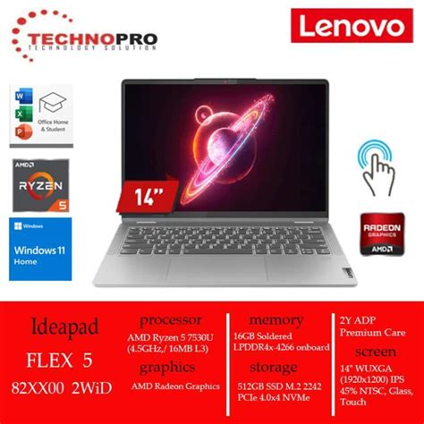 Promo Lenovo Ideapad Flex Abr Wid Amd Ryzen U Amd Radeon Graphics Gb Gb Ssd