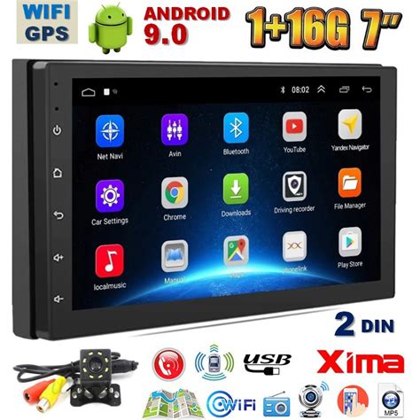 Central Multimídia Android 9 2 Din Completa Kit Gps Wifi Câmera De Ré