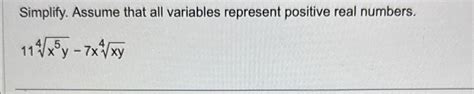Solved Simplify Assume That All Variables Represent