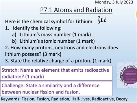 AQA GCSE PHYSICS P RADIOACTIVITY FULL CHAPTER Teaching Resources