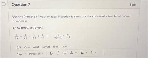 Solved Question Pts Use The Principle Of Mathematical Chegg