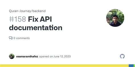 Fix API Documentation Issue 158 Quran Journey Backend GitHub