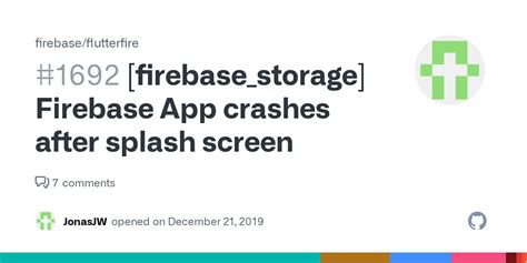 Firebase Storage Firebase App Crashes After Splash Screen Issue Firebase Flutterfire