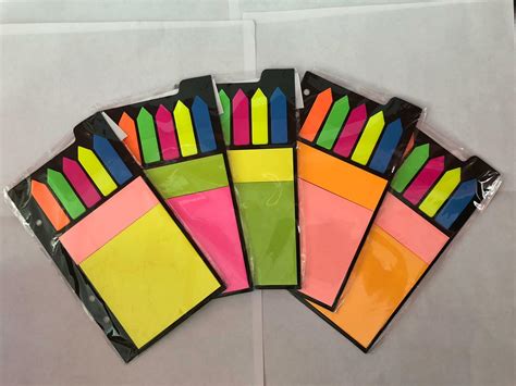 ASSORTED SIZE COLOUR RING BINDER STICKY NOTES Adhesive File Folder Memo NICE EBay