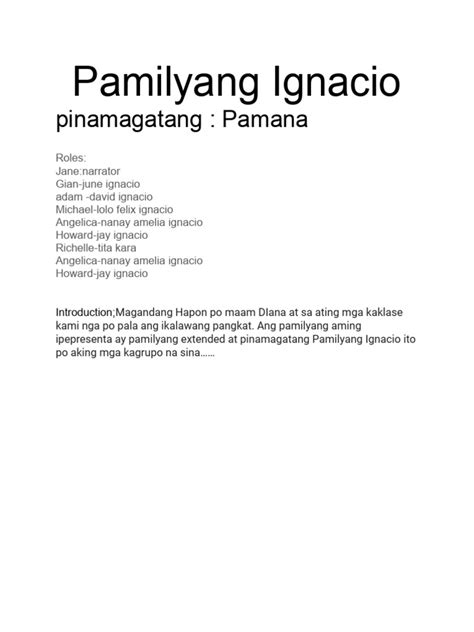 Pamilyang Extended Pdf