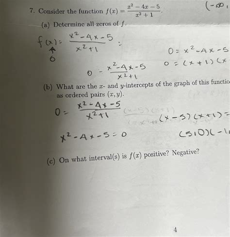 Solved Consider The Function Fxx2 4x 5x21a