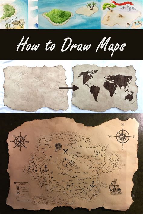 How To Draw Maps Map Painting Map Map Crafts