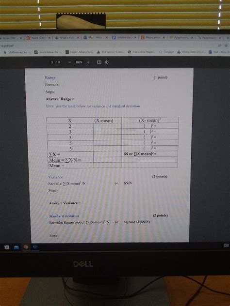 Solved Range Formula Steps Answer Range Note Use The Chegg