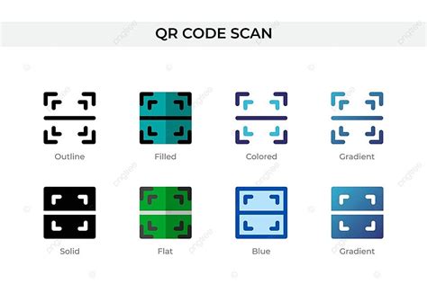 versatile qr code scan icons in various styles vector scan button