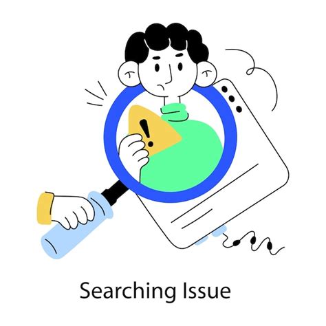 Premium Vector Get This Doodle Mini Illustration Of Searching Issue