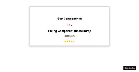 React Ratings Codesandbox