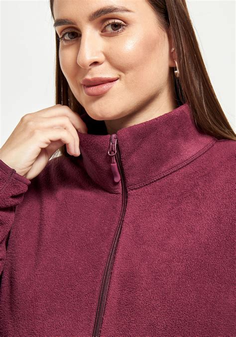 تسوقوا جاكيت سادة بسحّاب وأكمام طويلة وجيوب للنساء أونلاين سنتربوينت