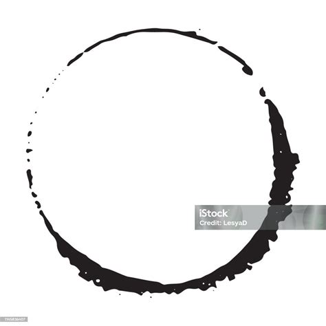 라운드 프레임 그런 지 질감 된 손으로 그린 요소 벡터 일러스트 레이 션 흰색 배경에 고립 0명에 대한 스톡 벡터 아트 및 기타 이미지 Istock