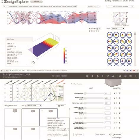 Snapshots Of The Designexplorer Interface And The Project Fractal