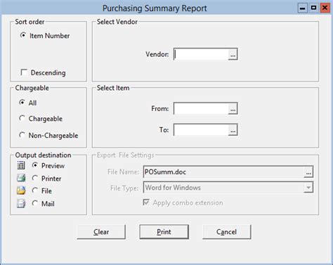 Generating The Purchase Summary Report
