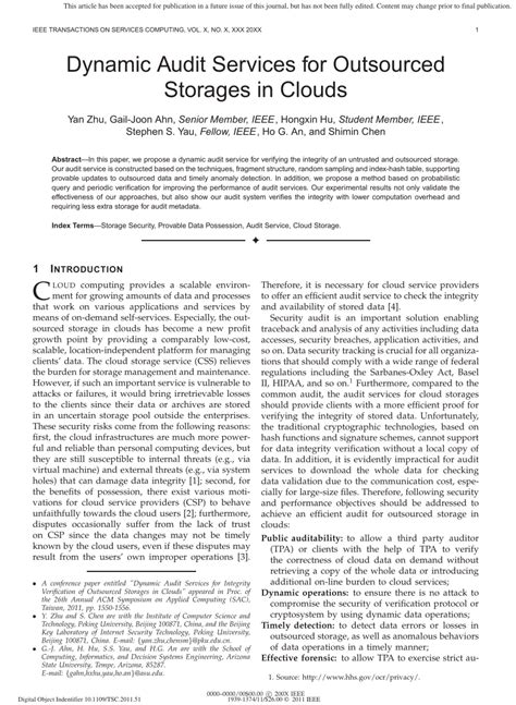 pdf dynamic audit services for outsourced storages in clouds