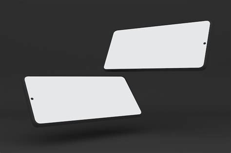 Premium Photo Horizontal Mobiles Left Side Isolated With Dark Background
