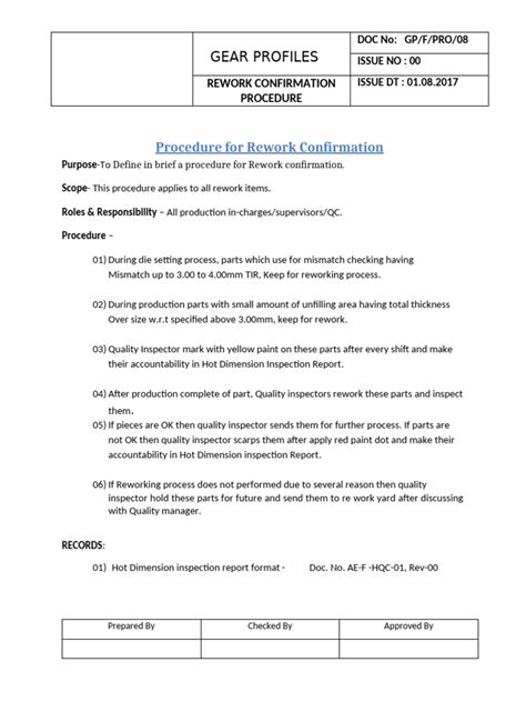 Rework Procedure Pdf Computers