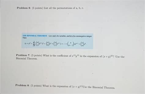 solved problem 6 5 points list all the permutations of