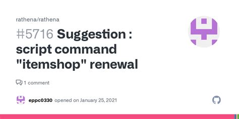 Suggestion Script Command Itemshop Renewal · Issue 5716 · Rathena