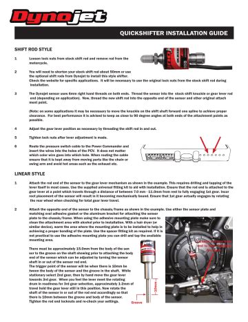 Dynojet Quickshifter Installation Guide Manualzz