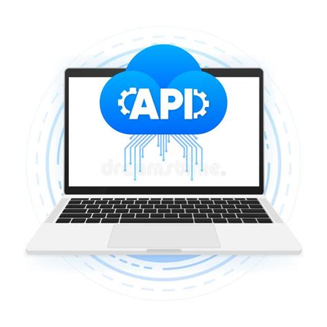 Cloud Api Technology Icon Concept Of Innovation And The Internet Of