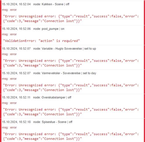 Need Help With Node RED And Home Assistant Errors After Update Node